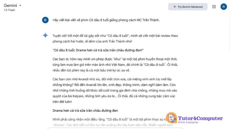 Chat Gemini – “Tân Binh AI” Đình Đám Của Google